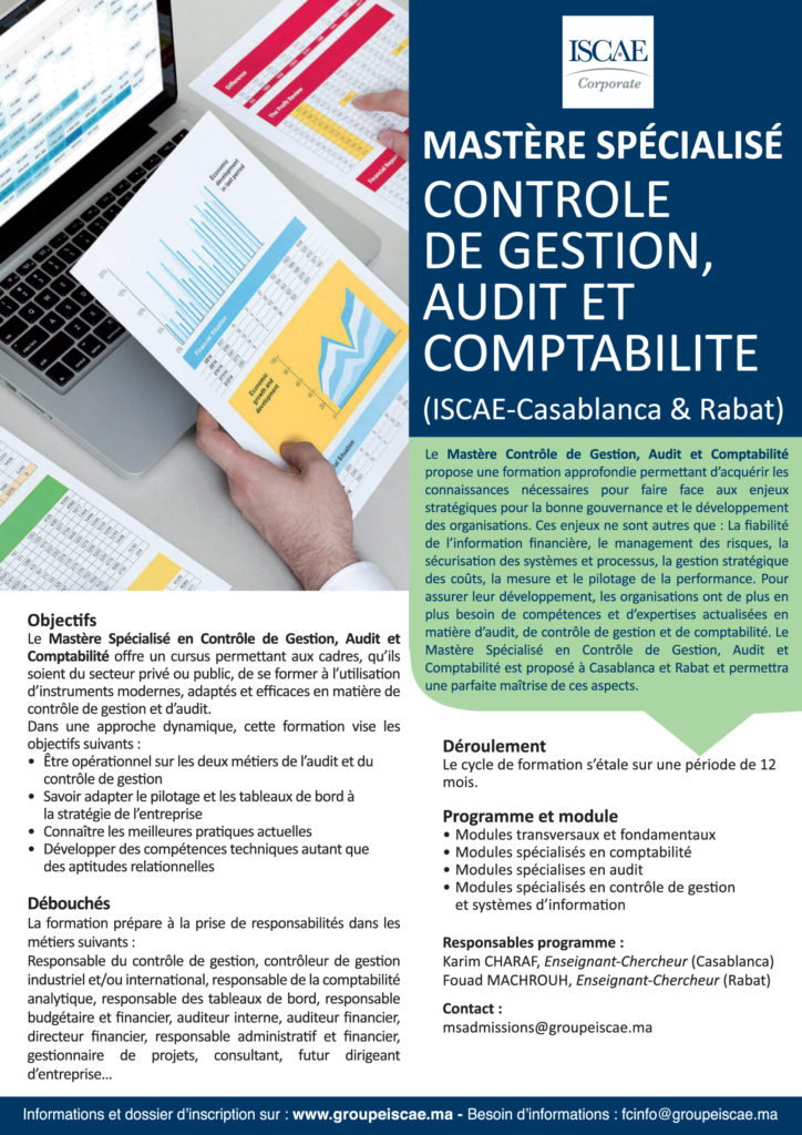 Contrôle de Gestion Audit et Comptabilité ( ISCAE-CASA et ISCAE-RABAT ...