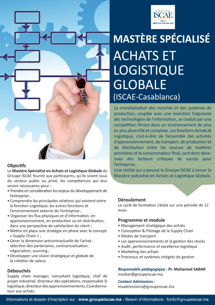 Achats & Logistique Globale (ISCAE-CASA) – GROUPE ISCAE